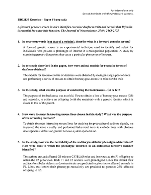 BIO 2333 Genetics Midterm 1 Notes - Topic 1 Explain how selection ...