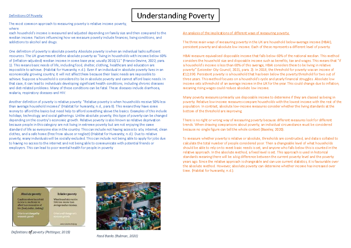Analyzing Poverty: Definitions, Measurements, and Sociological Insights ...