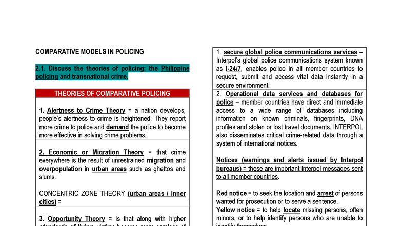 Comparative Models in Policing: Theories & Transnational Crime Analysis ...