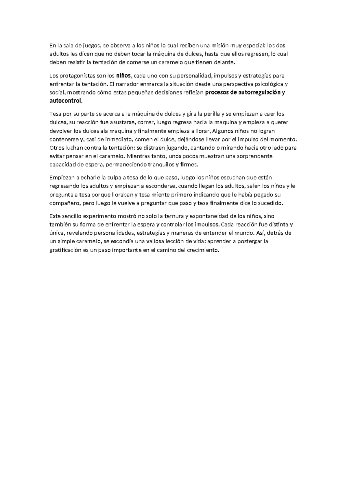 En la sala de juegos: Reflexiones sobre la autorregulación y el ...