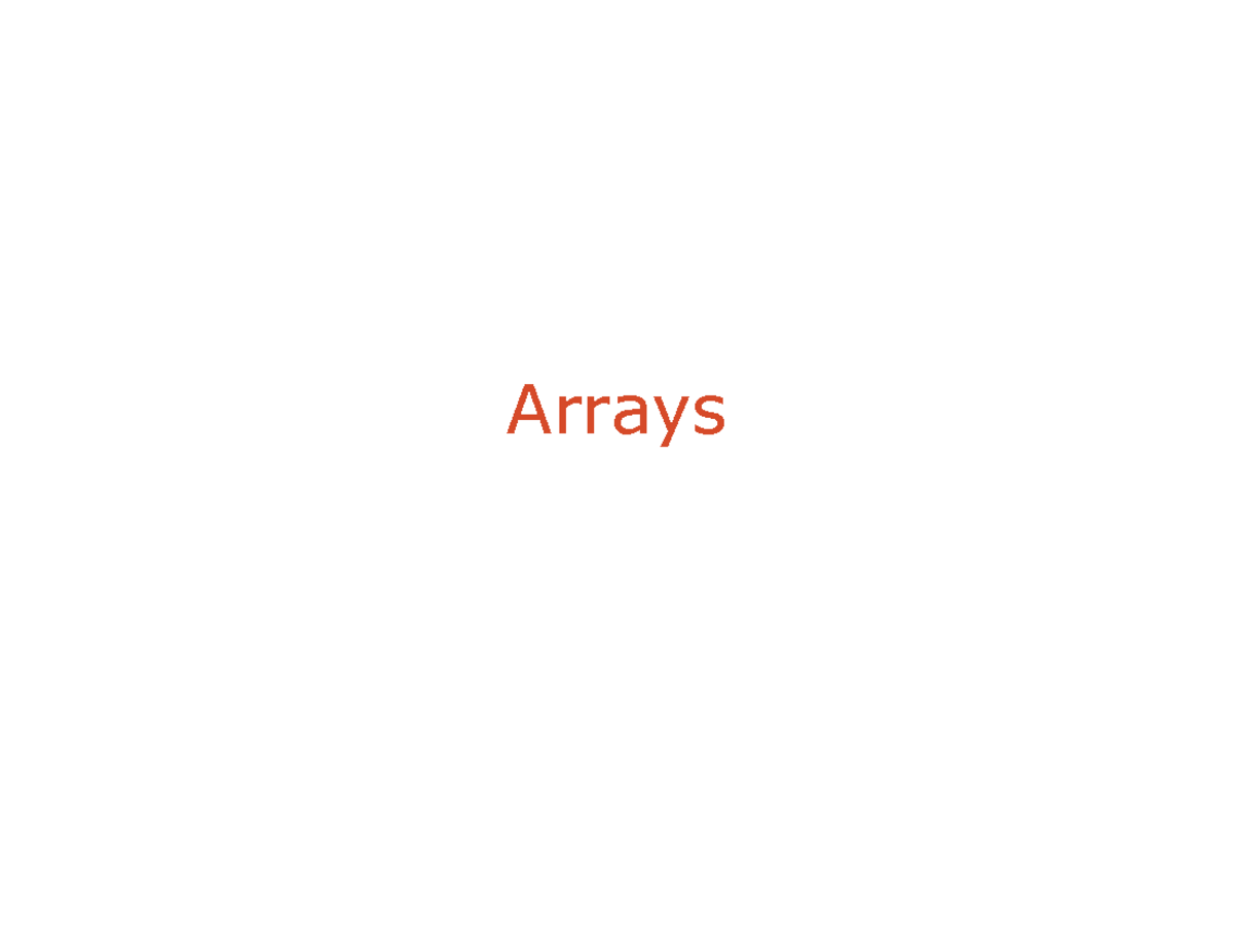 1.4 Java Unit 1: Understanding Arrays in Java - Studocu