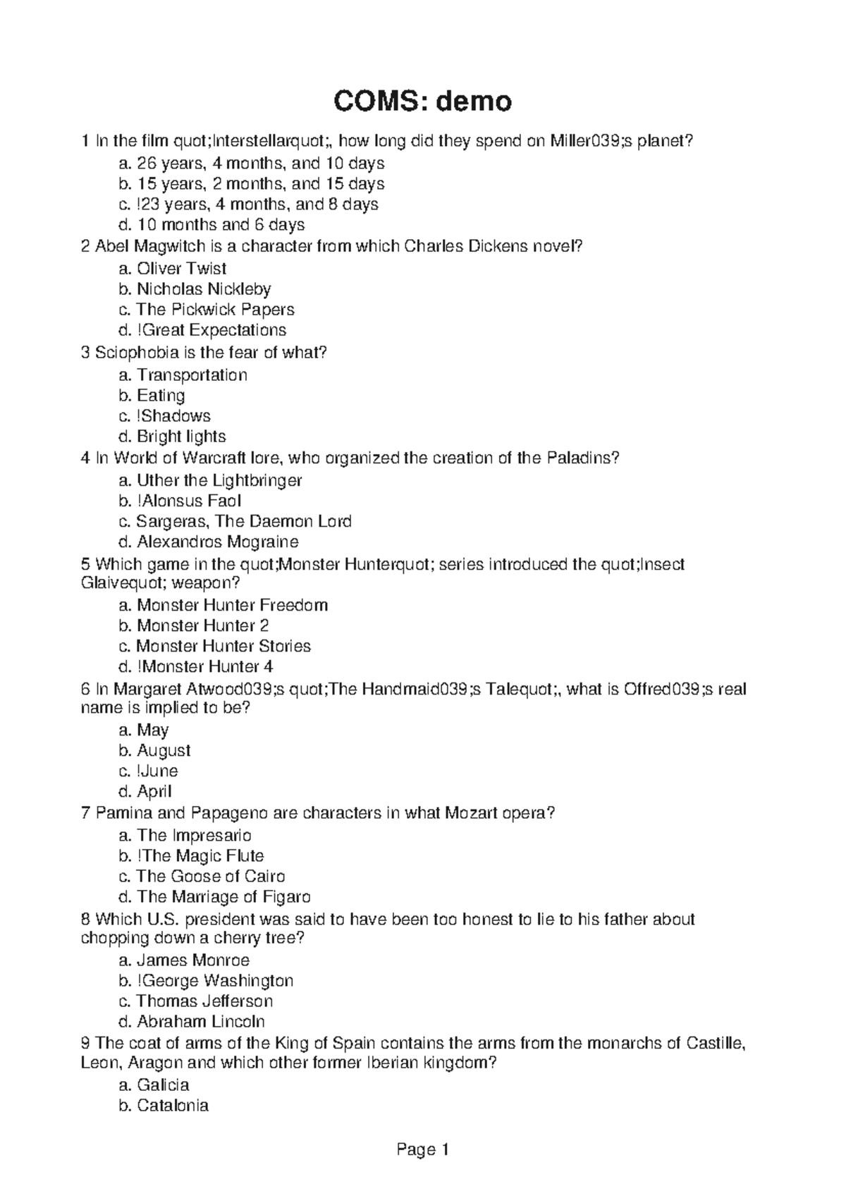 COMS154 Quiz Review: Key Questions & Answers for Students - Studocu
