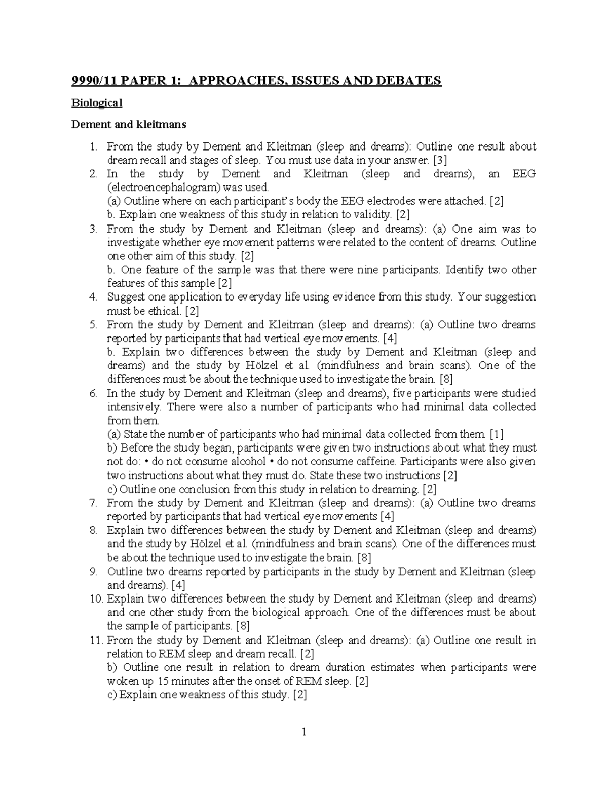 Psych PP1-PP4: Approaches, Issues, and Debates in Psychology - Studocu