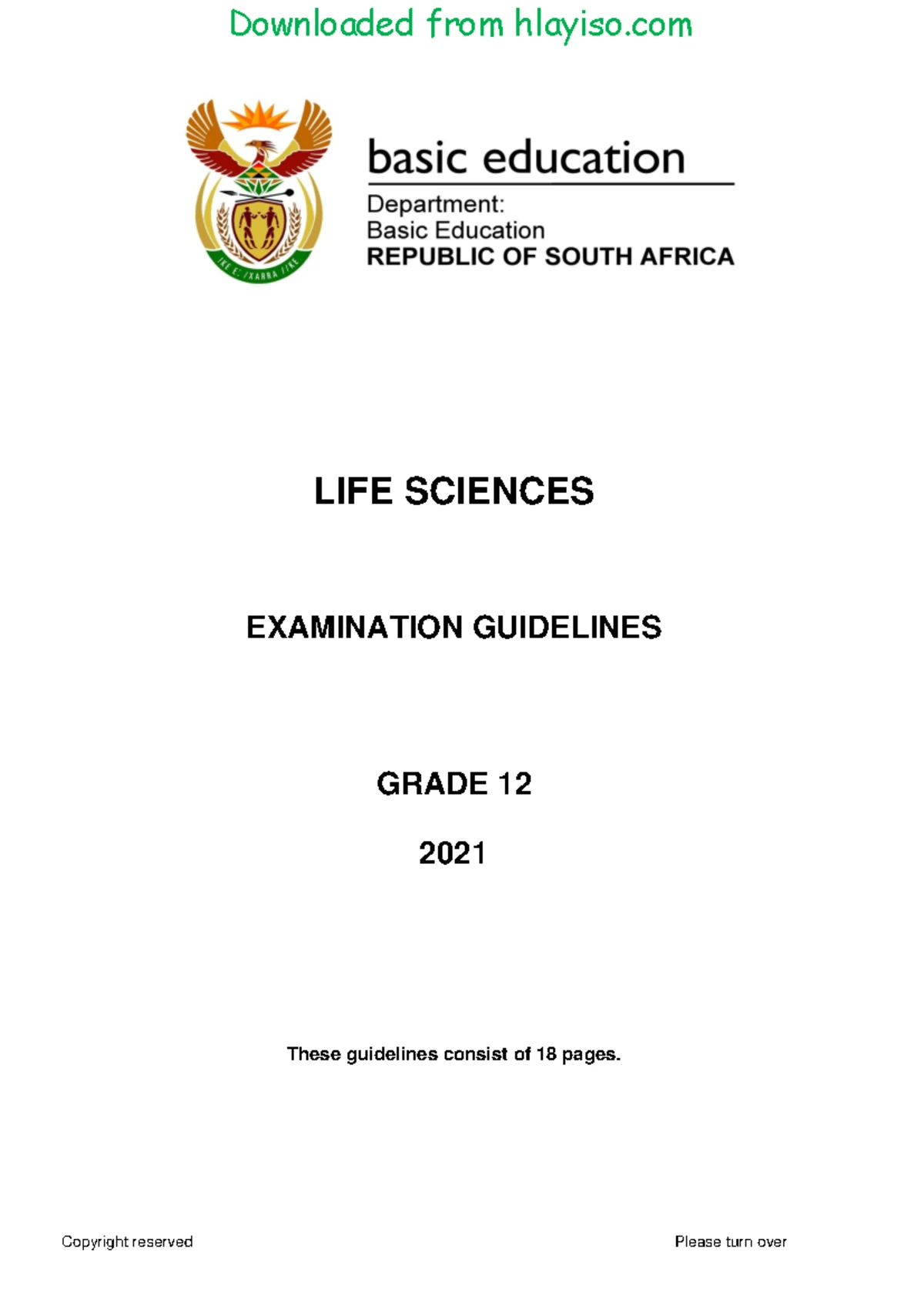 Life Sciences Grade 12 Paper 1 Walk Into Exam Learner Booklet 2024 ...