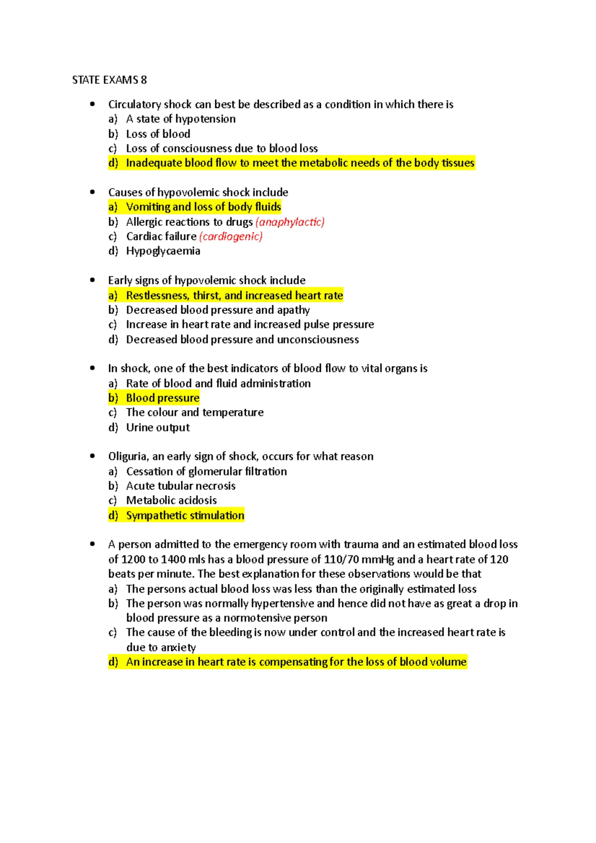 State Exam sample Registered Nurse 2022 - Number ...