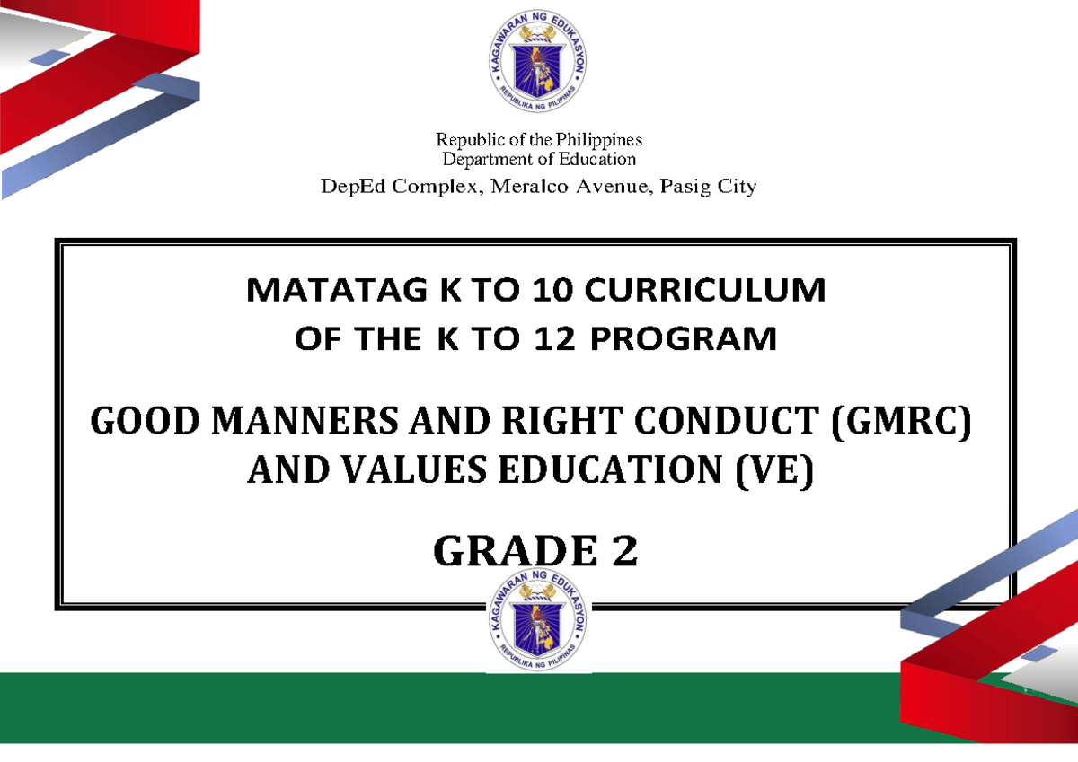 Matatag Cover OF Curriculum Guide - Bachelor of Science in Nursing ...
