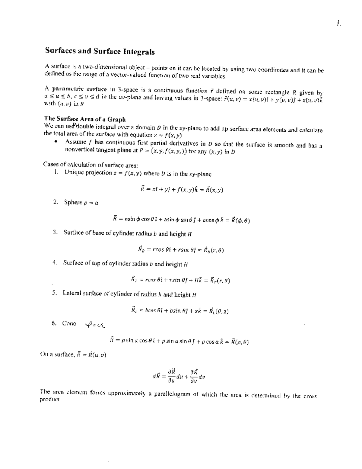 Surface Integrals: Concepts, Examples, and Applications - Studocu