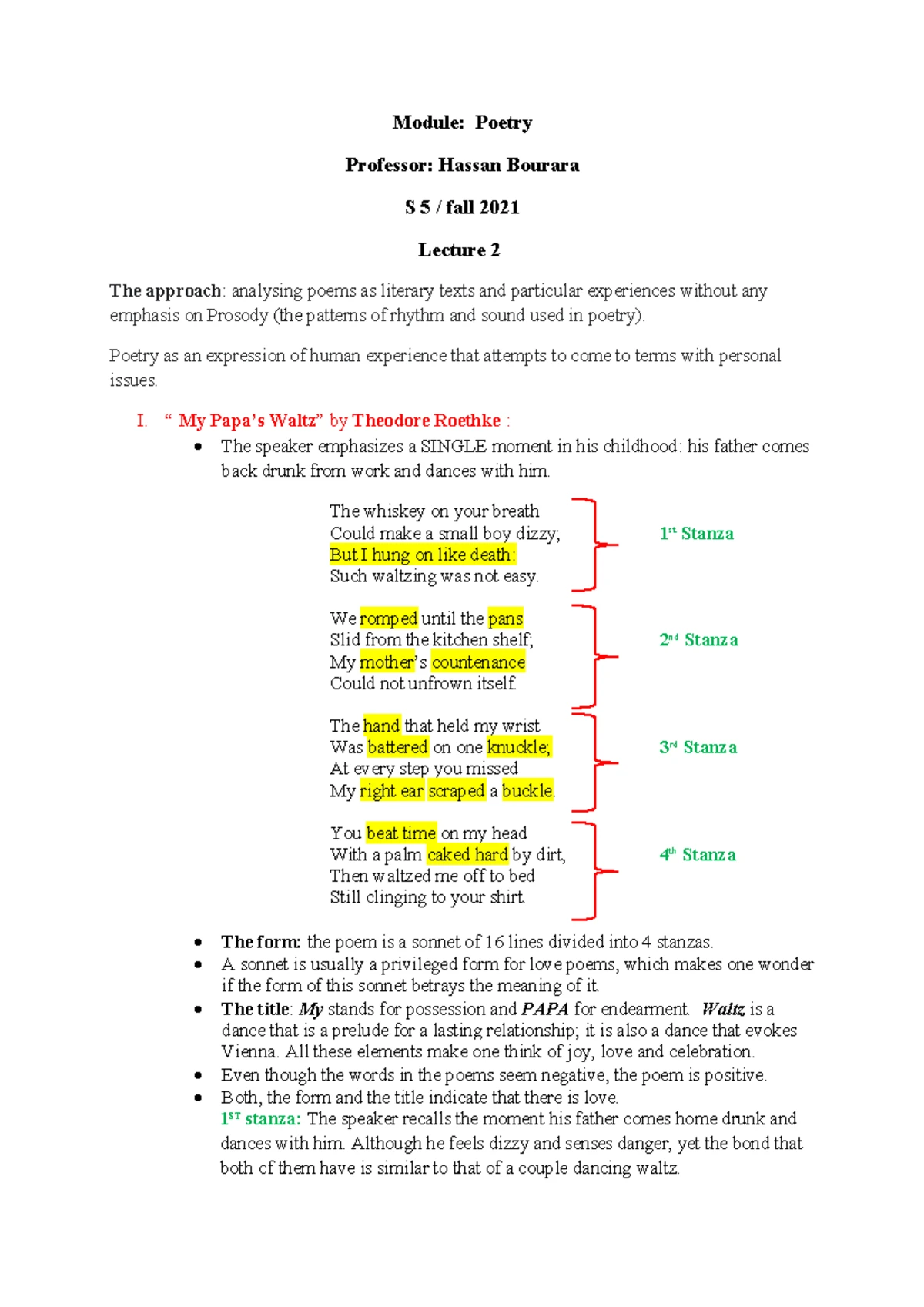 Seven-Step Analysis - How to analyse a poem . - Adapted from: The Write ...