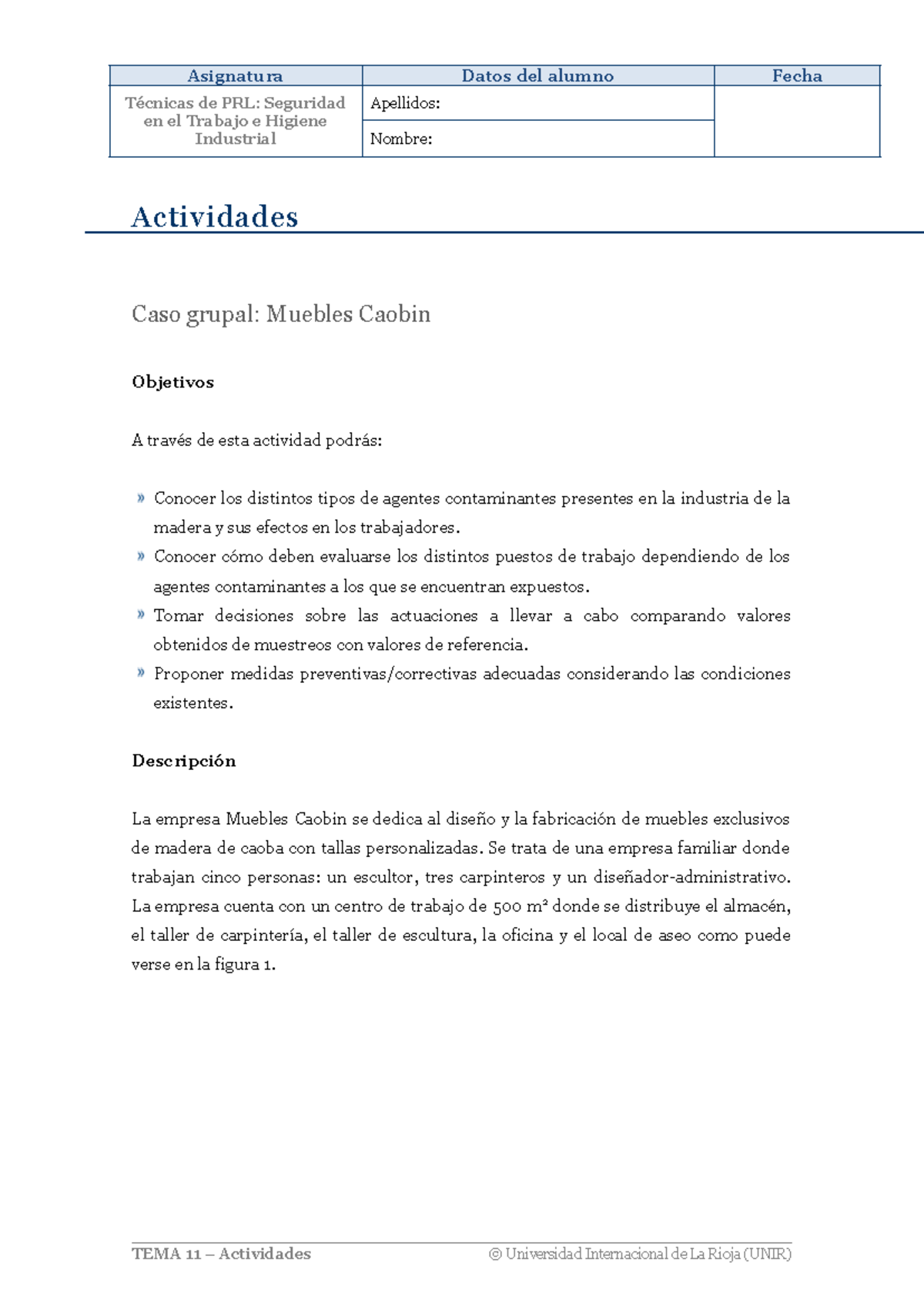 5.0 Caobin anonimo 1-1 - Trabajo Practico - Técnicas de PRL: Seguridad ...