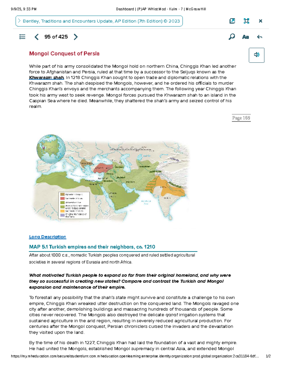 Mongol Conquest of Persia: An AP WHist Analysis (7th Ed.) - Studocu