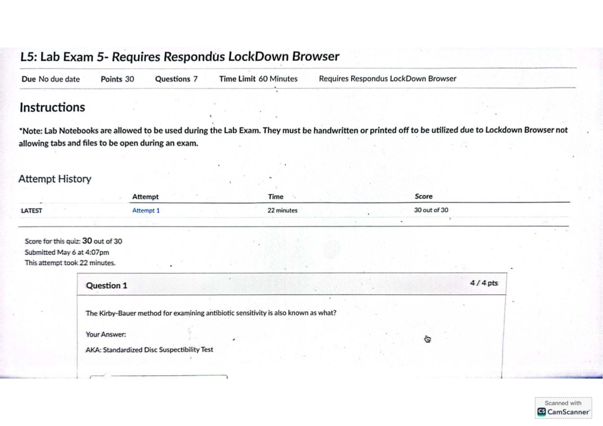 L5: Lab Exam on Antibiotic Sensitivity - Micro Biology 171 - Studocu