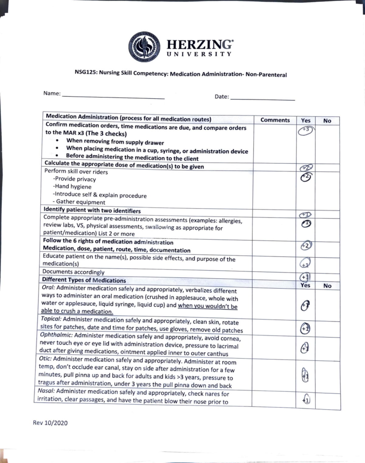 M3 - Notes - HERZING® UNIVERSITY NSG125: Nursing Skill Competency ...