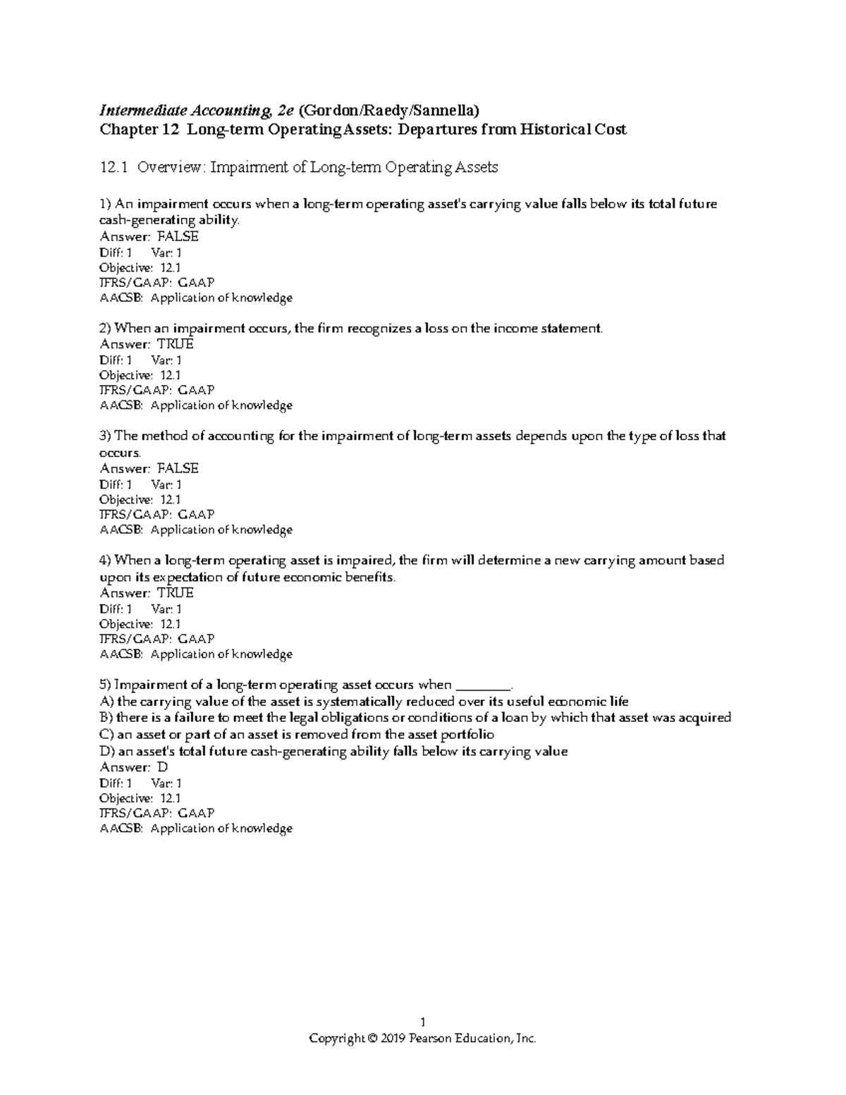 Gia02 TB Chapter 12 - Impairment of Long-term Operating Assets - Studocu