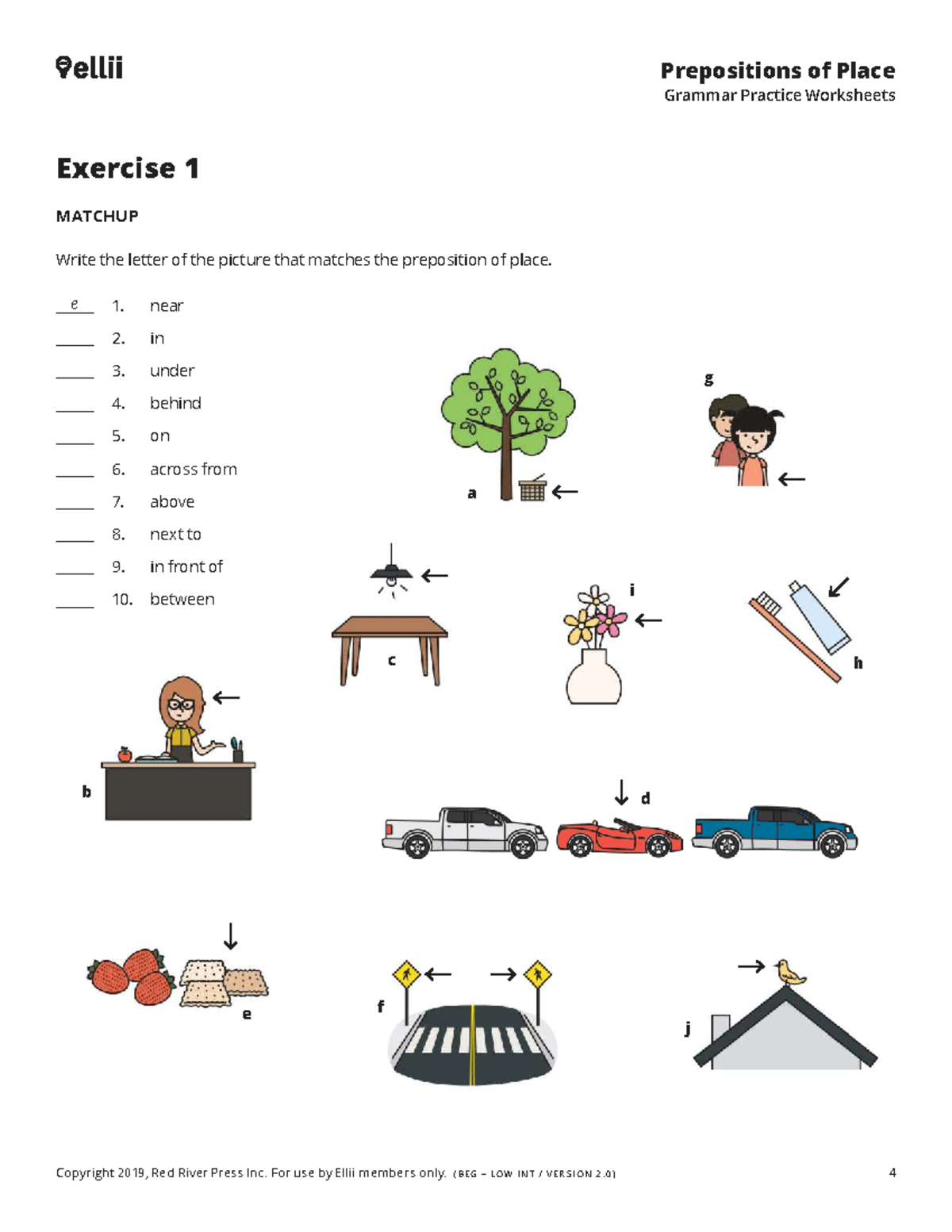 G2 Advanced Exercises: Prepositions of Place Practice Worksheets - Studocu