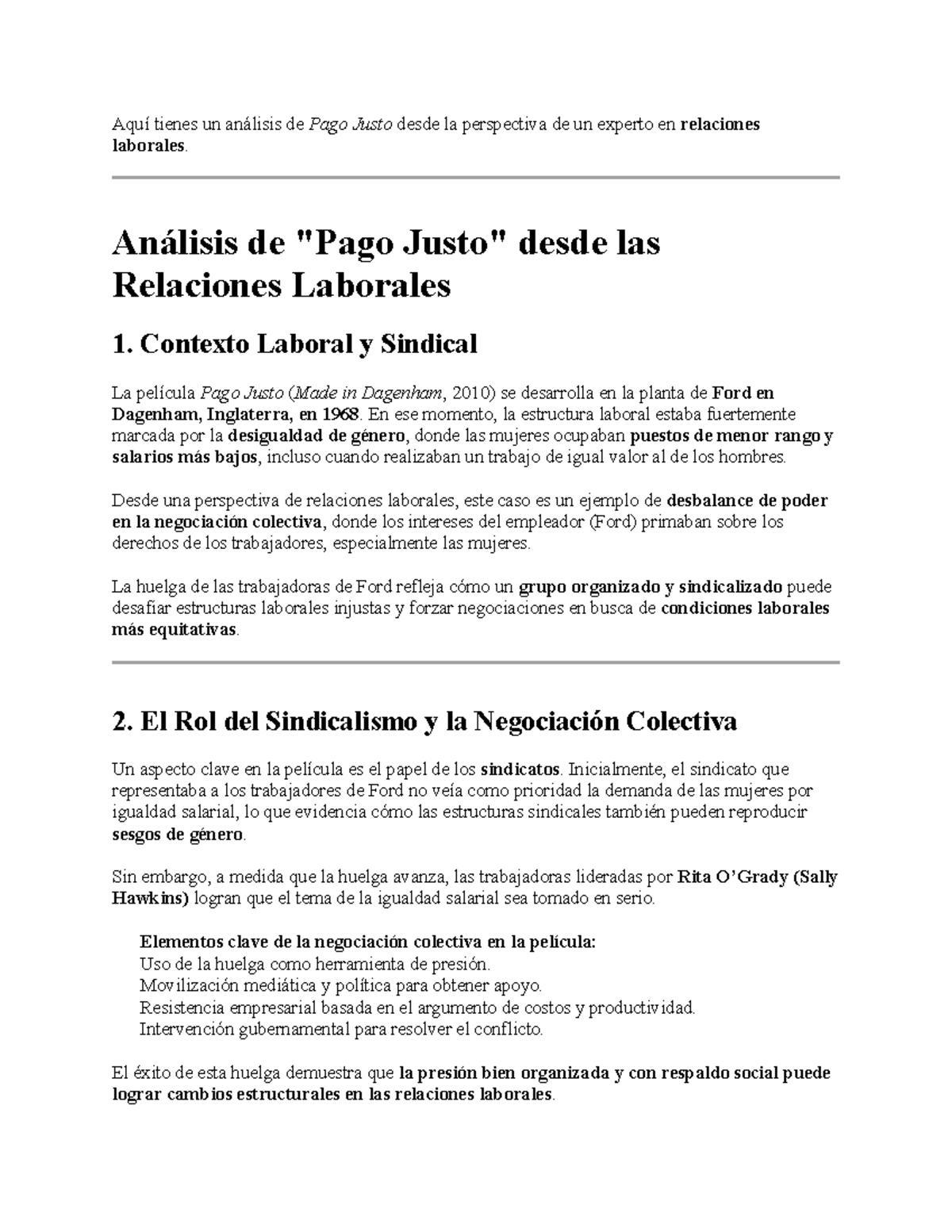 Analicis de la pelicula pago justo - Aquí tienes un análisis de Pago ...
