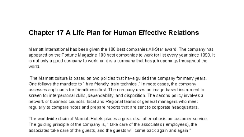 Chapter 17: A Life Plan for Effective Human Relations in the Workplace ...