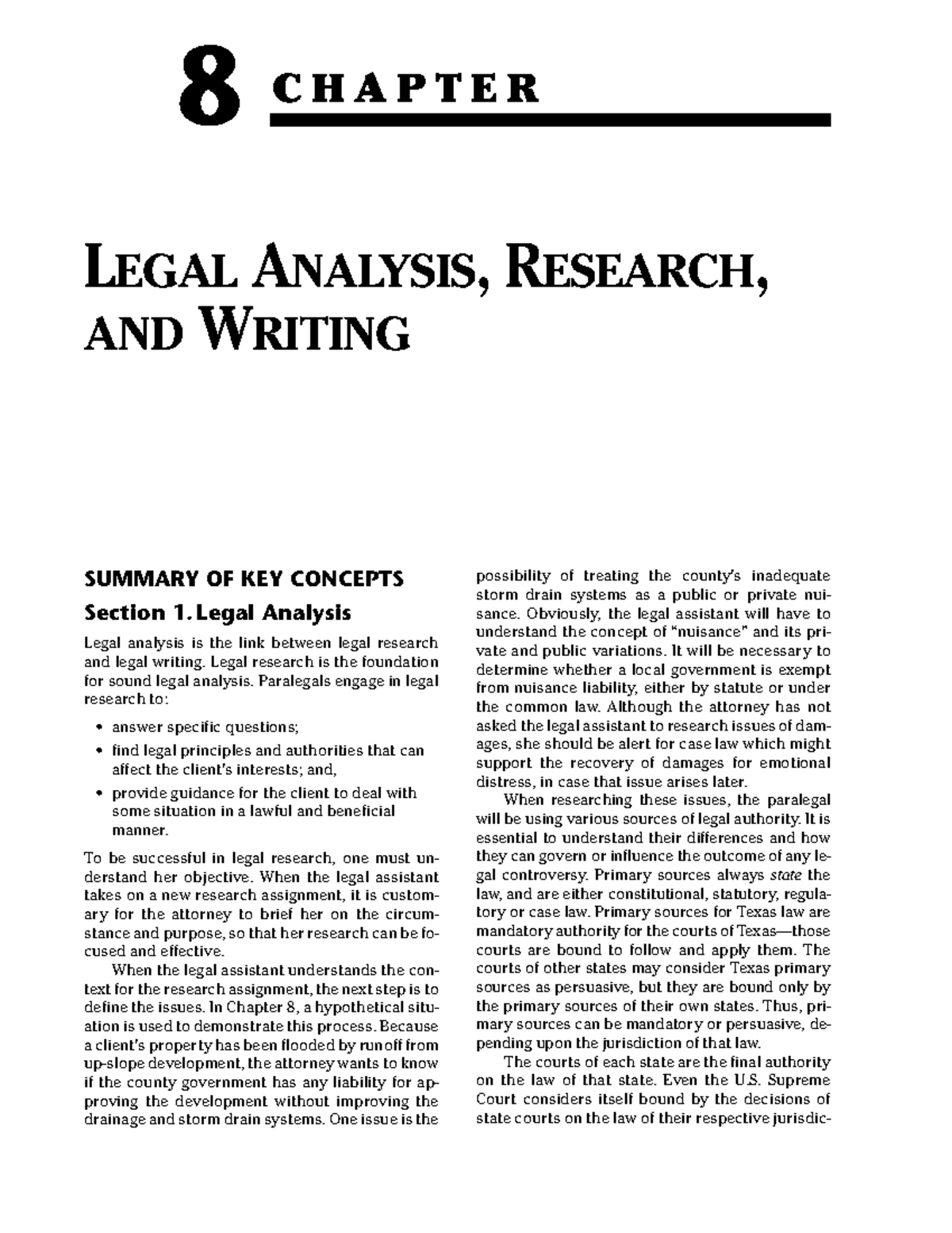 Legal Research & Writing Summary - Chapter 08 Insights - Studocu