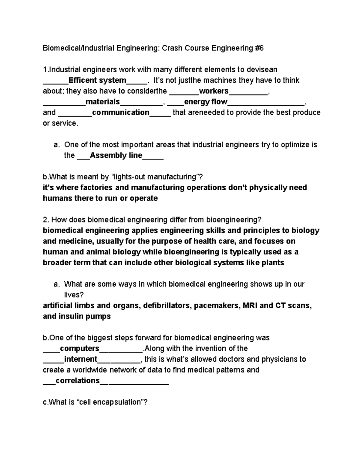 Biomedical & Industrial Engineering - Biomedical/Industrial Engineering ...