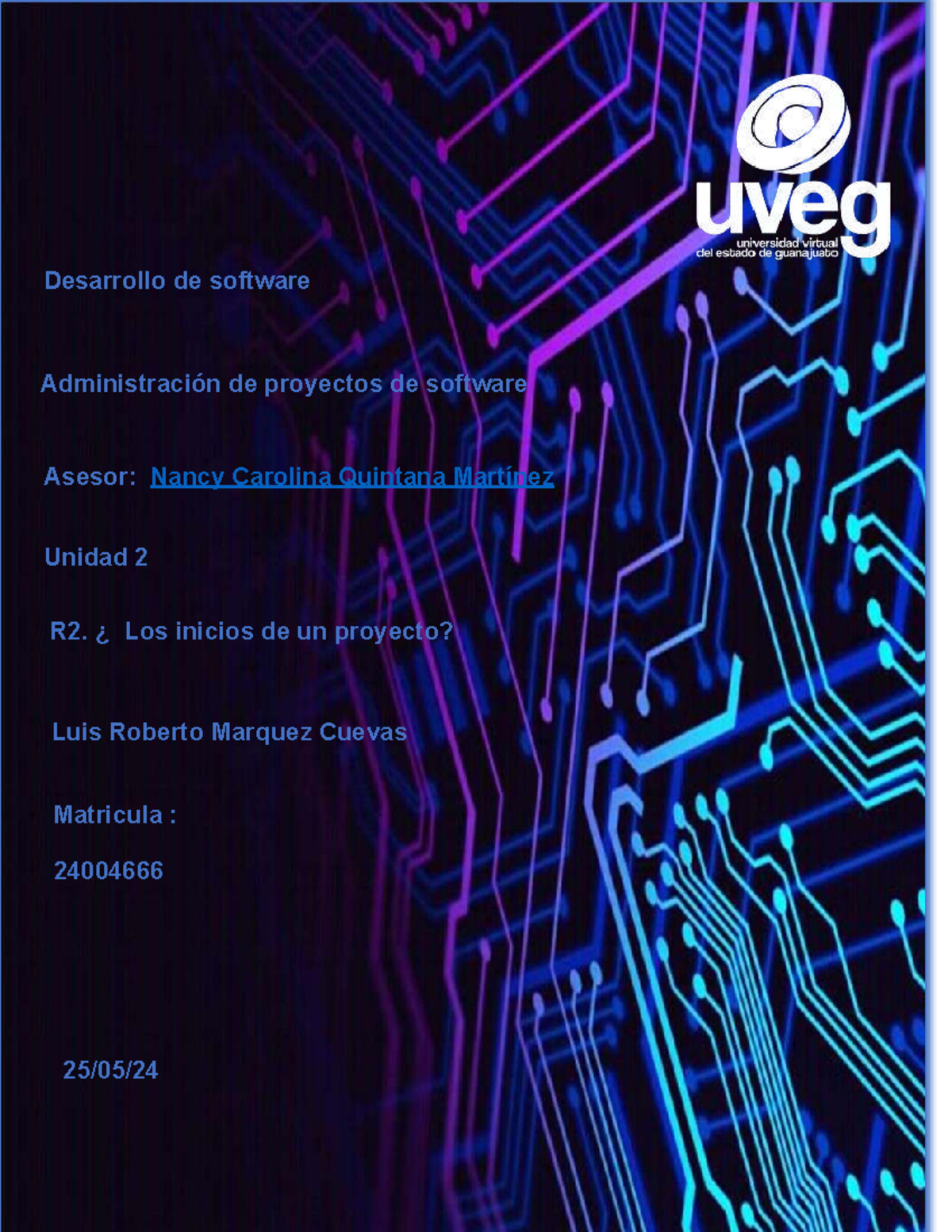 Desarrollo de Proyecto FitLife: Fase de Inicio y Planificación (R2 U2) - Studocu