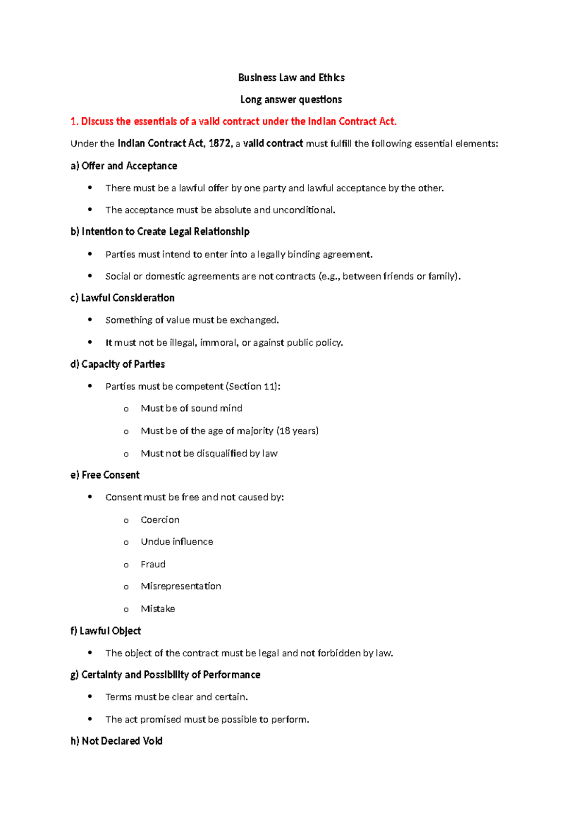 Business Law and Ethics: Key Concepts and Case Studies (BL-101) - Studocu