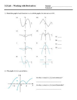 Calculus I Lab: Rules of Differentiation Exercises - 3 Lab - Rules of ...