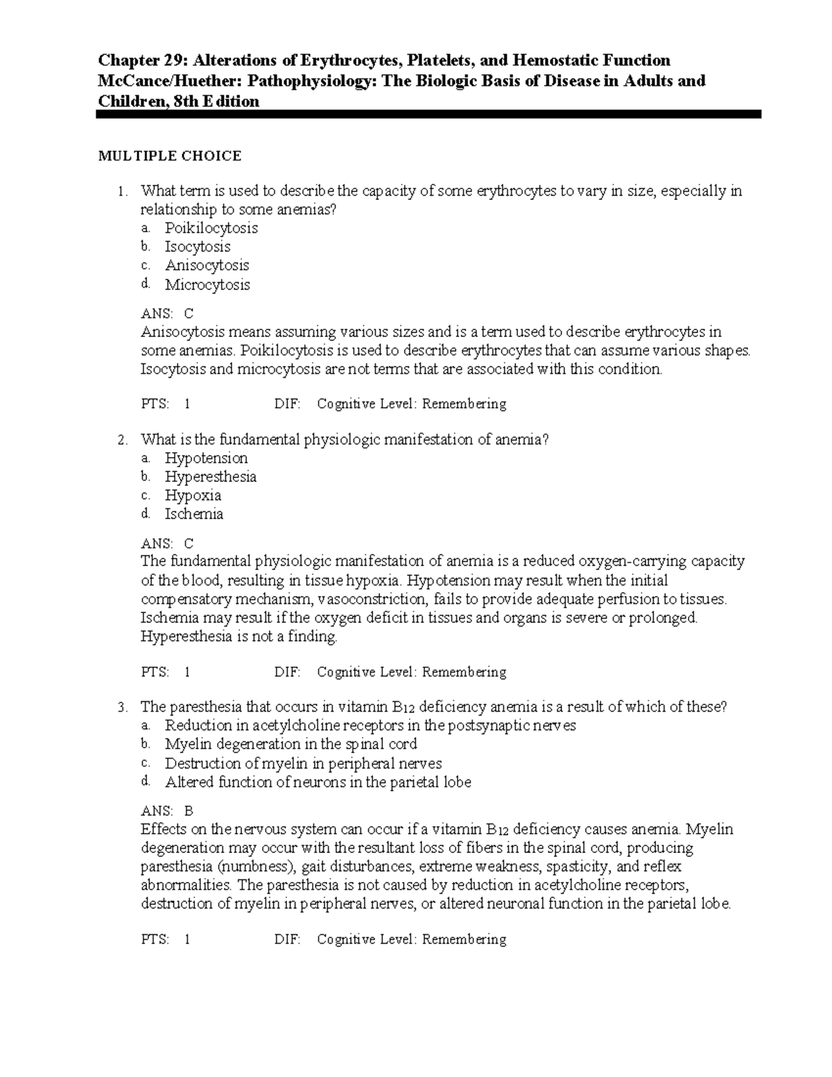Chapter 29 anatomy and physiology - Chapter 29: Alterations of ...