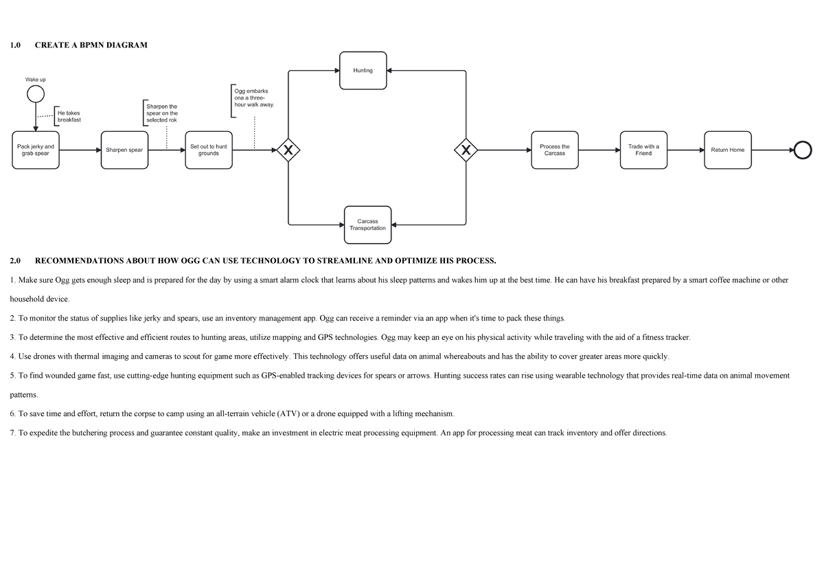 OPM6090 Module 2 Assignments: BPMN Diagram & Tech Recommendations - Studocu