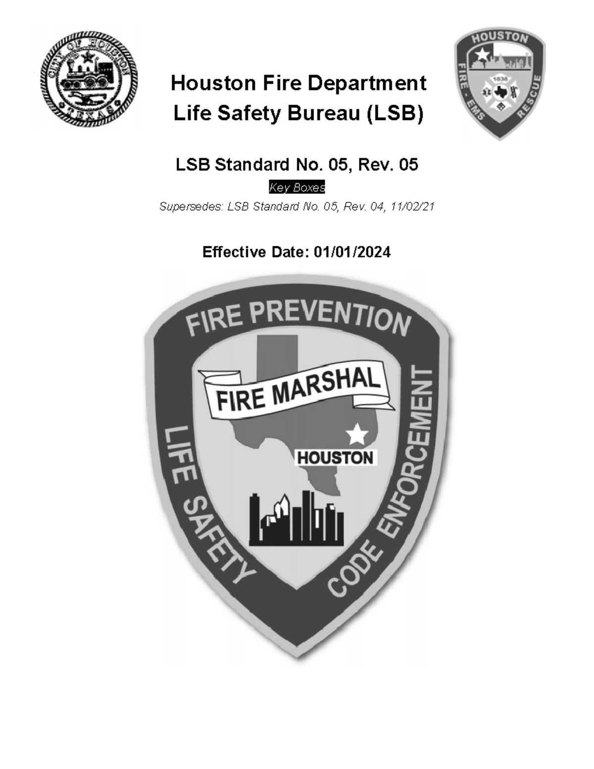 2023 LSB Standard No. 05 - Key Boxes for Fire Dept Access - Studocu