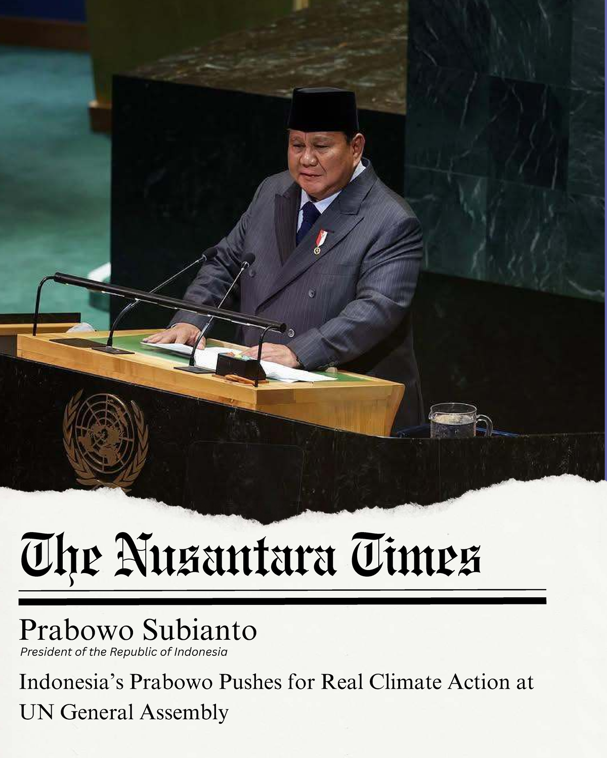 Prabowo Subianto's UN Address: Indonesia's Food Security & Climate ...