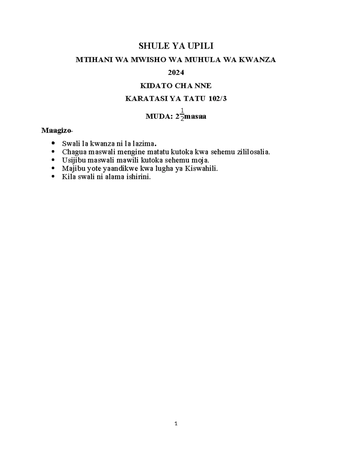 KJSEA 2025 Grade 9 KNEC Sample Exam Preparation Materials - Studocu