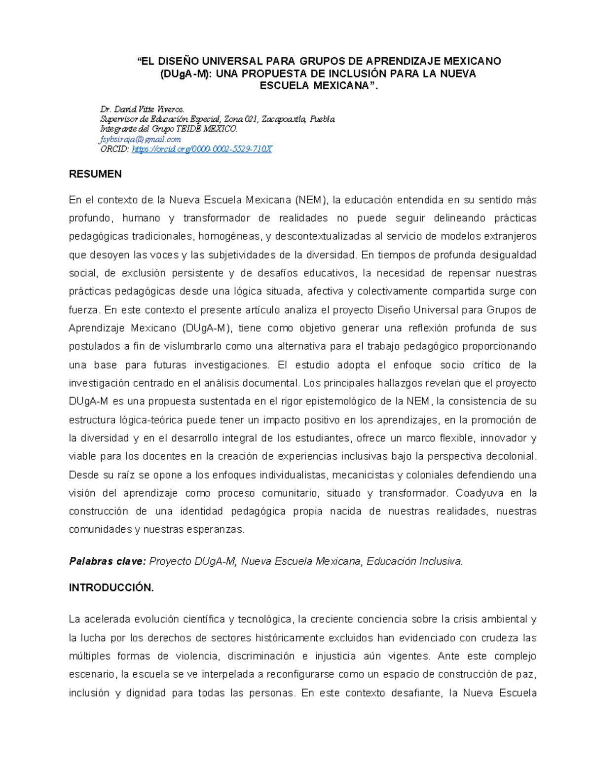 Diseño Universal para Grupos de Aprendizaje Mexicano: Inclusión en la ...
