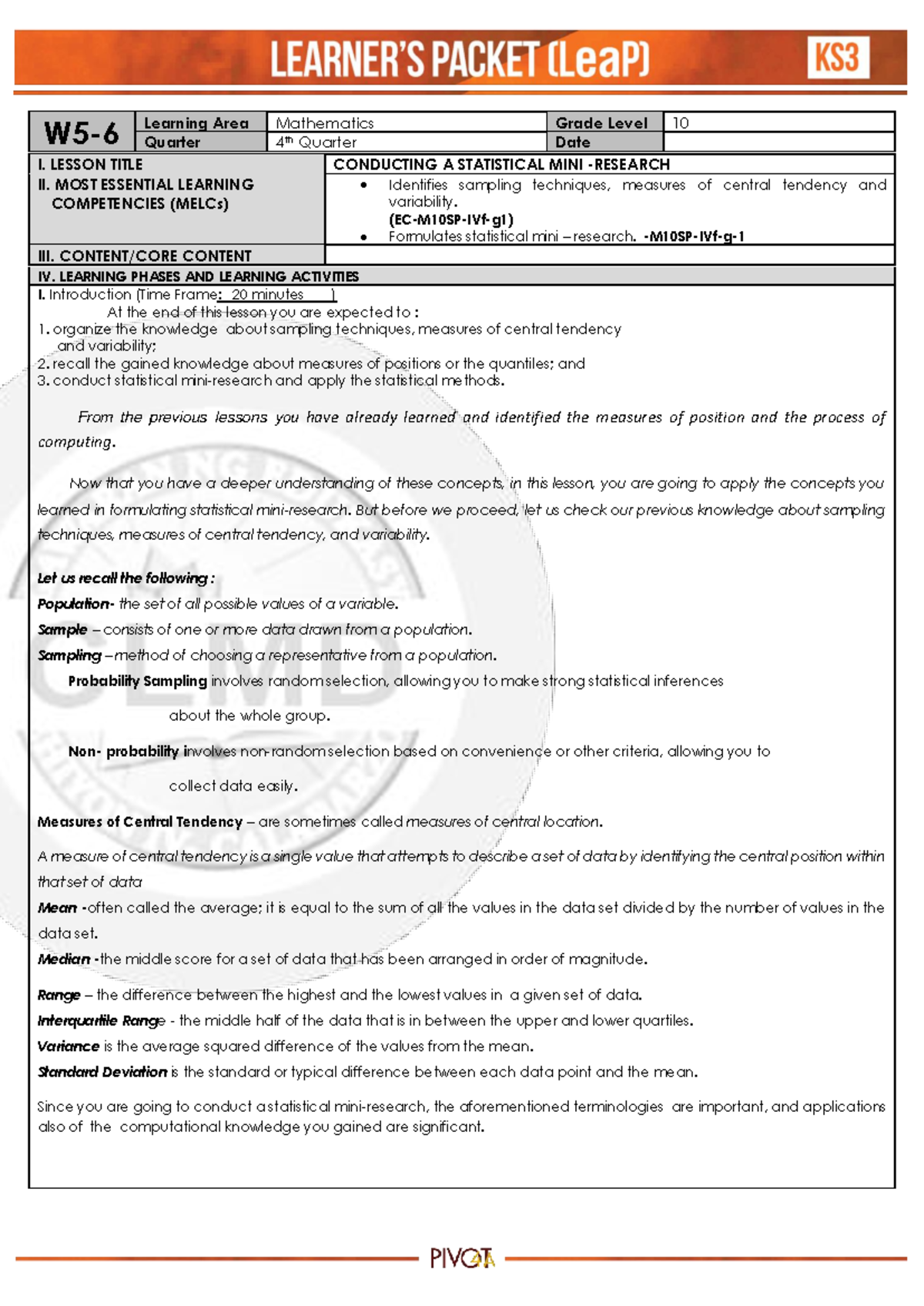 Q4 Math 10 Week 5 6 1 - MATH COPY WEEK 4 FOR GRADE 10 STUDENTS - W5 ...