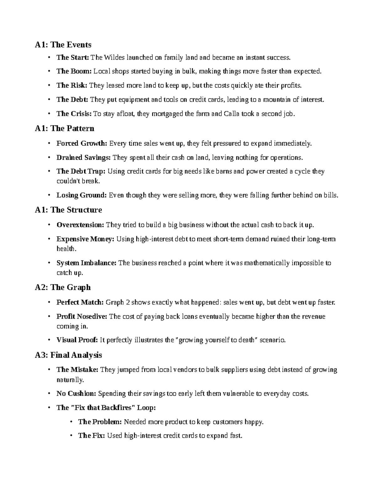 372 System Thinking Task 1: Analyzing Business Growth and Debt Dynamics - Studocu