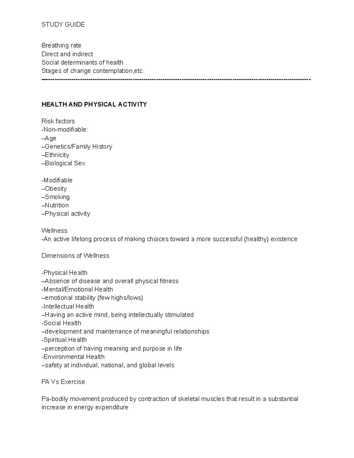 HK154 Health & Fitness Study Guide: Key Concepts & Principles - Studocu