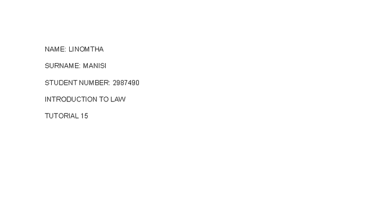 Tut 15 - Introduction to Law: Evidence Types Explained - Studocu