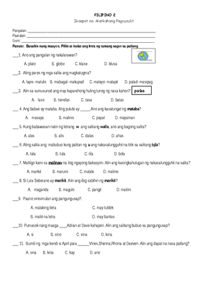 LE Reading& Literacy 1 Q2 W2 - Lesson Exemplar for Grade 1 Reading and ...