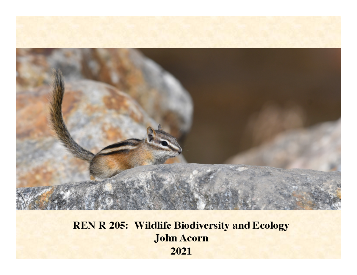 REN R 205: Wildlife Biodiversity & Ecology - Class Notes on Birds - Studocu