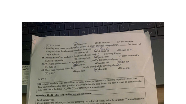 English Language Proficiency Test: Practice Questions and Answers - Studocu