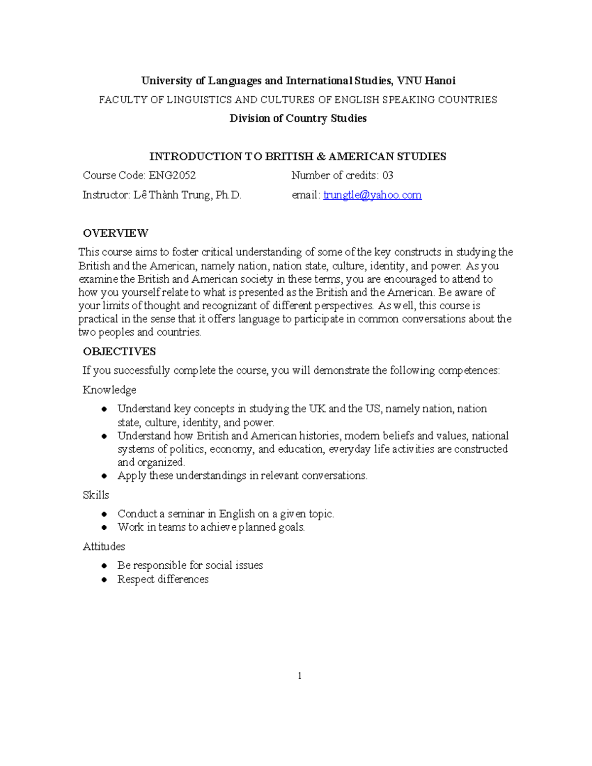 [ENG2052] Intro to British & American Studies Course Guide - 2024 - Studocu