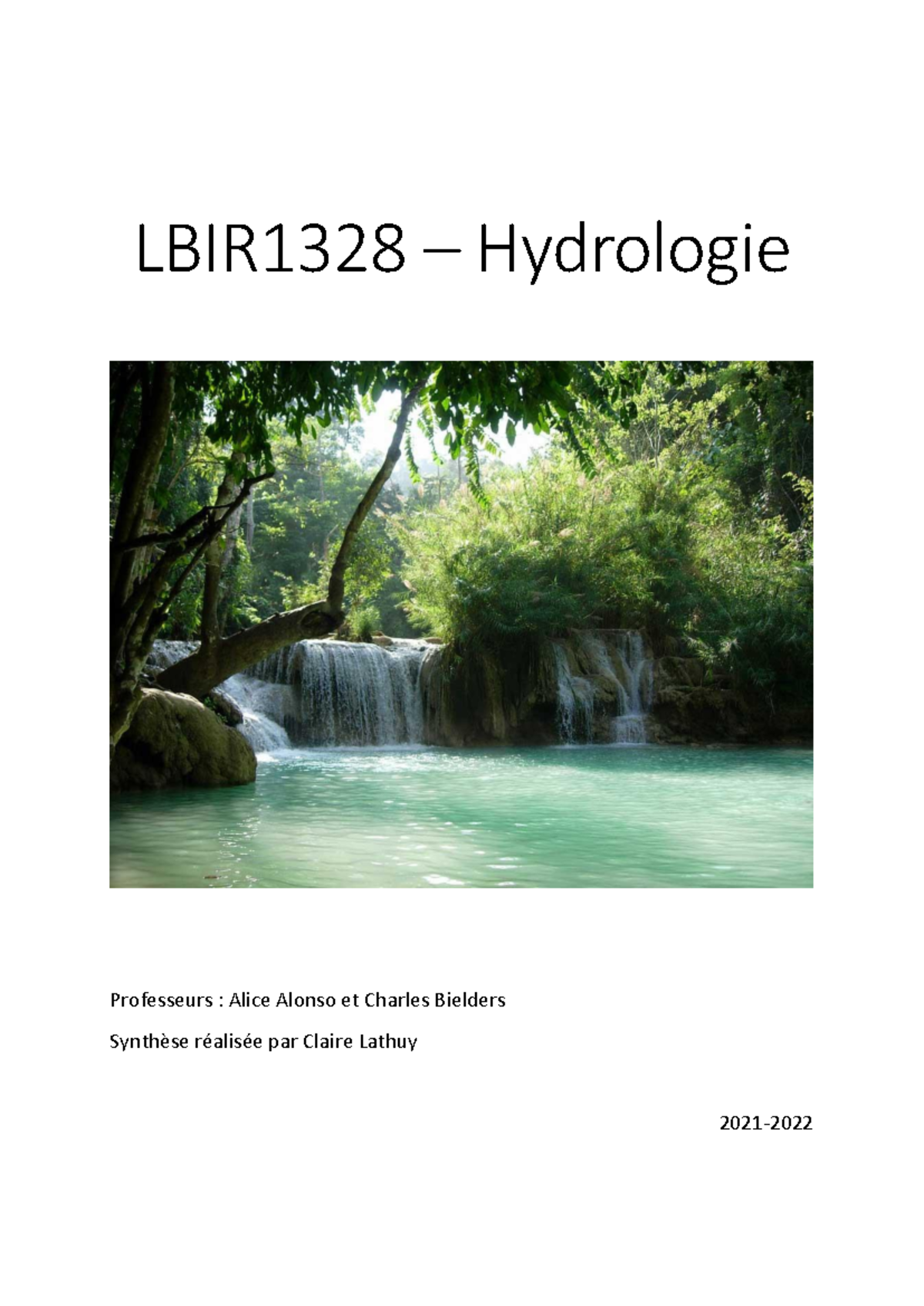 LBIR1328 2021-1 - résumé d'hydro du drive - LBIR1328 – Hydrologie ...