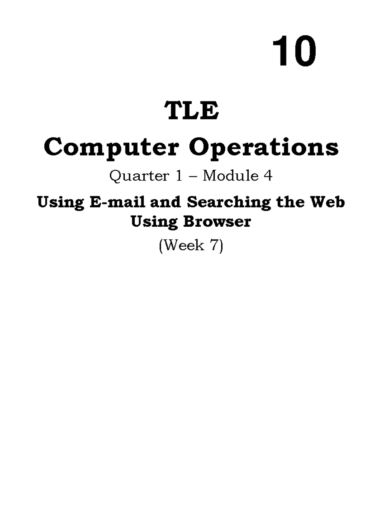 7 Q1 TLE Computer Operations 10 - TLE Computer Operations Quarter 1 ...