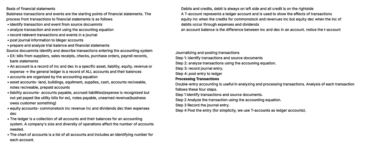 Accounting 101: Chapter 2 - Lecture Notes on Financial Statements - Studocu