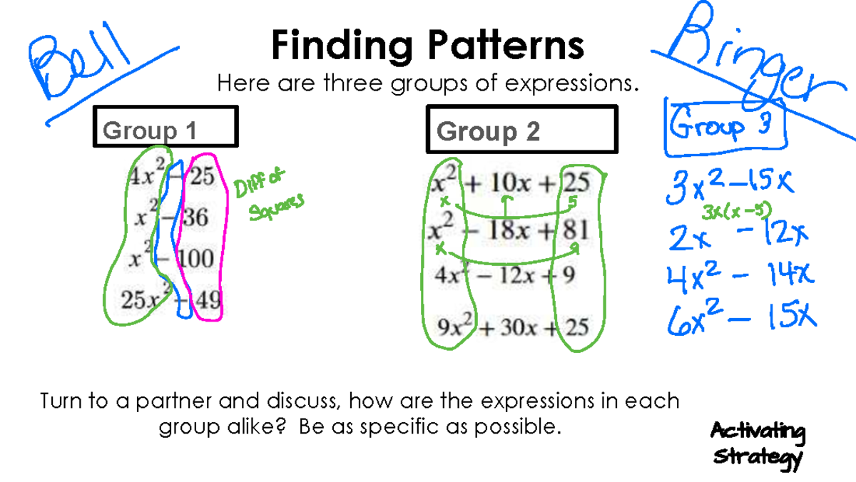09-Enhanced Grade 8 Algebra C&C Unit 3: Factoring & Quadratics Notes ...