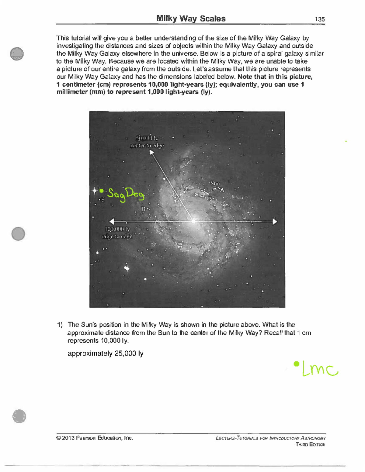 Chapter 19 In-Class Activity - • • ####### Milky Way Scales This tutorial will give you a better ...