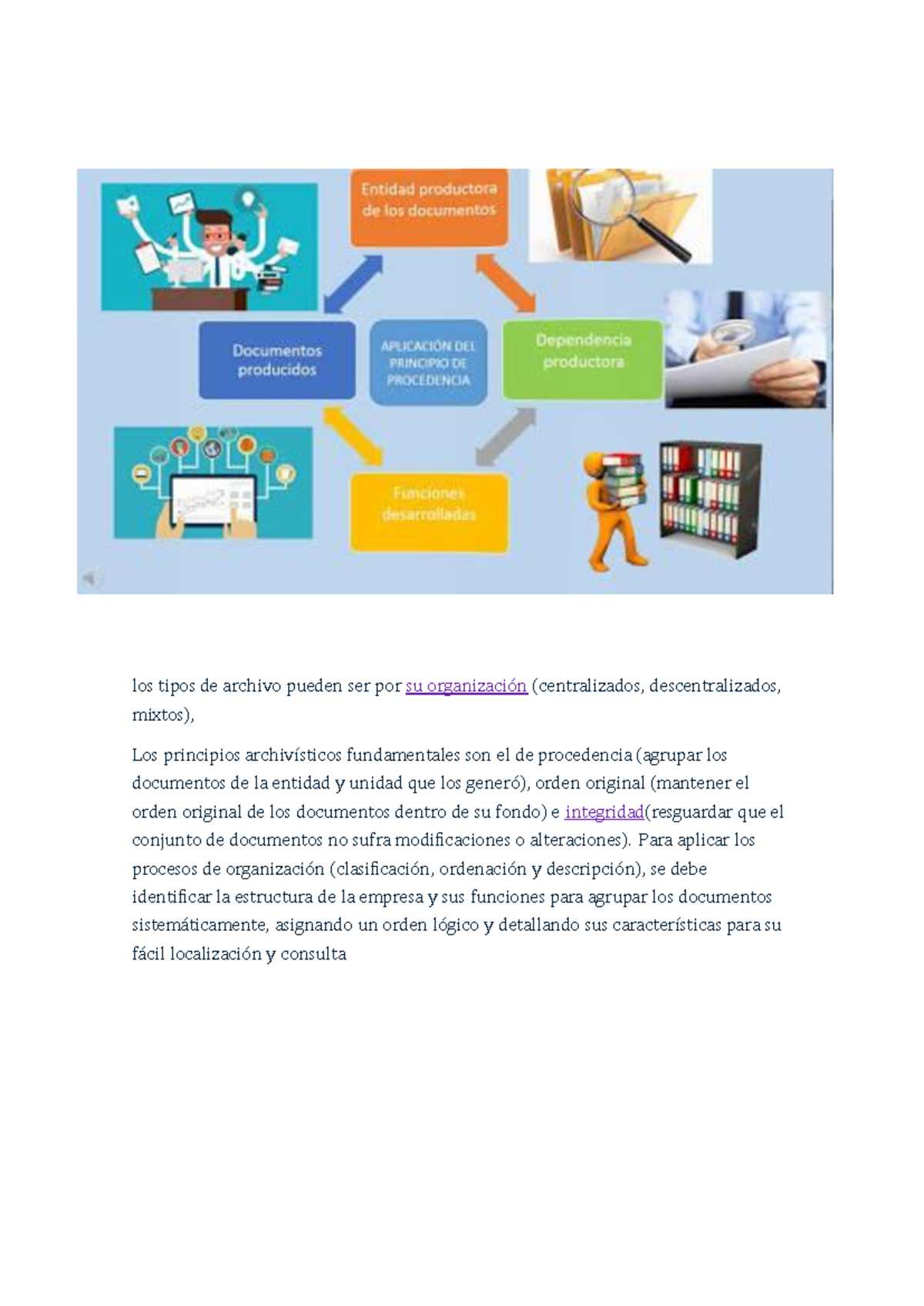 Tipos de Archivos y Principios Archivísticos en la Organización - Studocu
