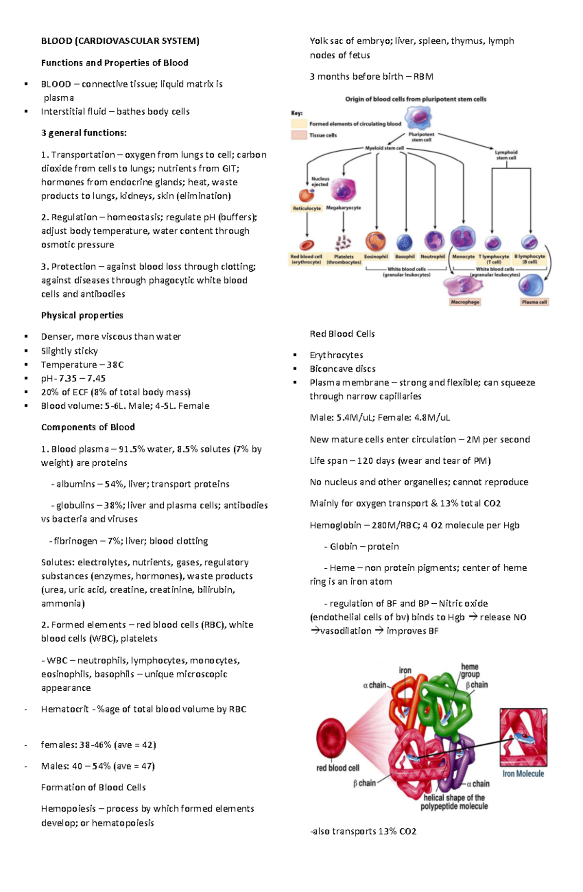 ANAPHY 101: Comprehensive Review of Blood and Cardiovascular System ...