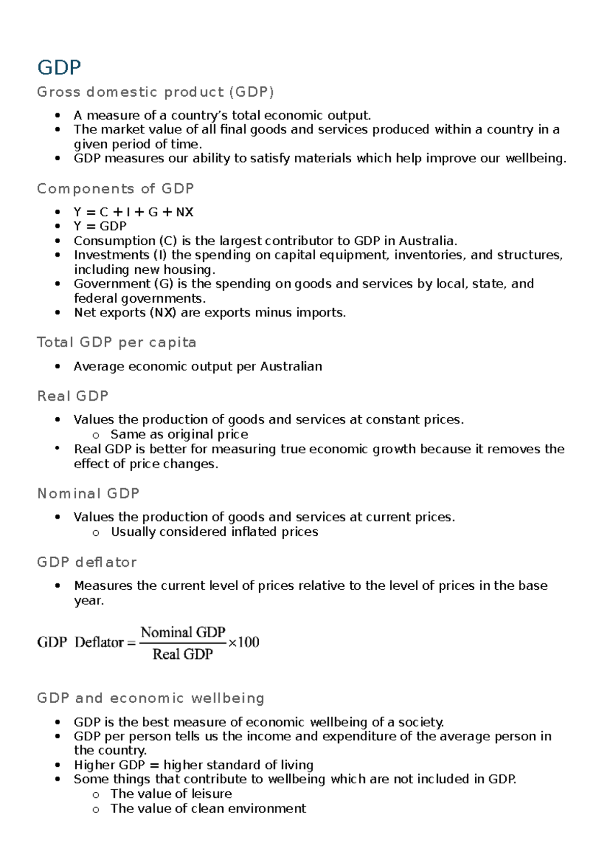Economic Exam Notes: Understanding GDP, CPI, and Macroeconomic Policies ...
