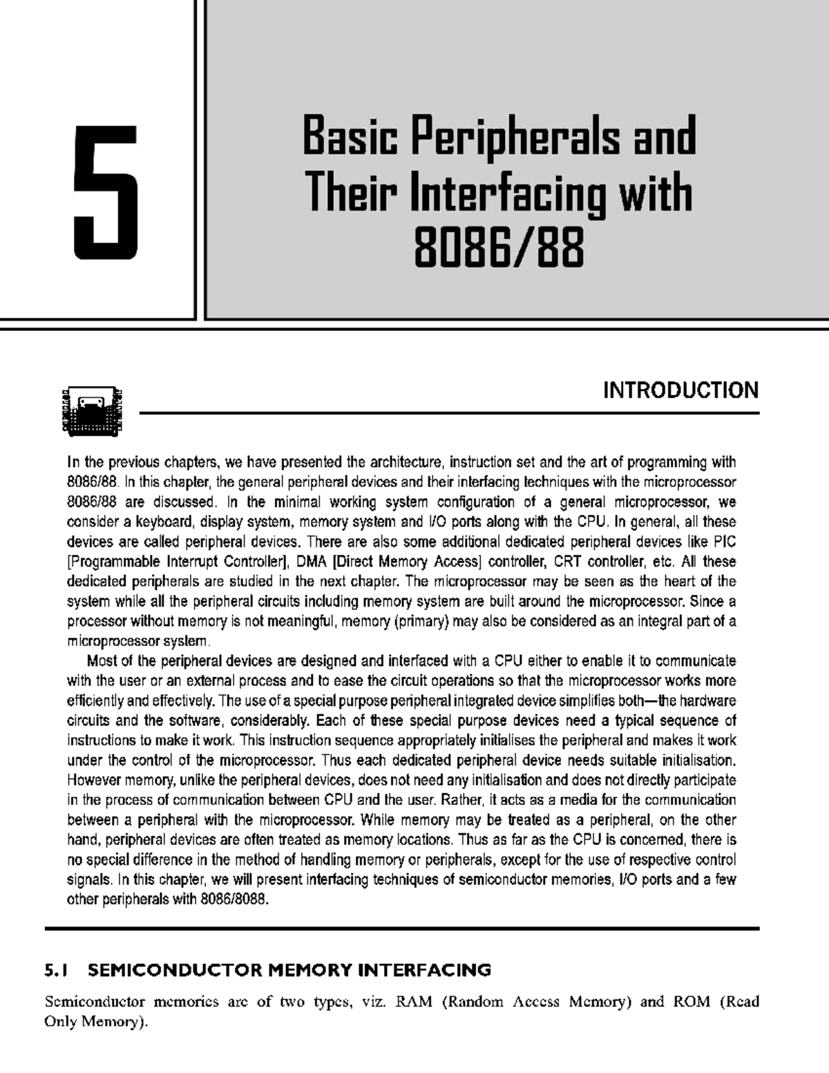 Microprocessor Peripheral Interfacing Techniques - TEXT 1 - Studocu