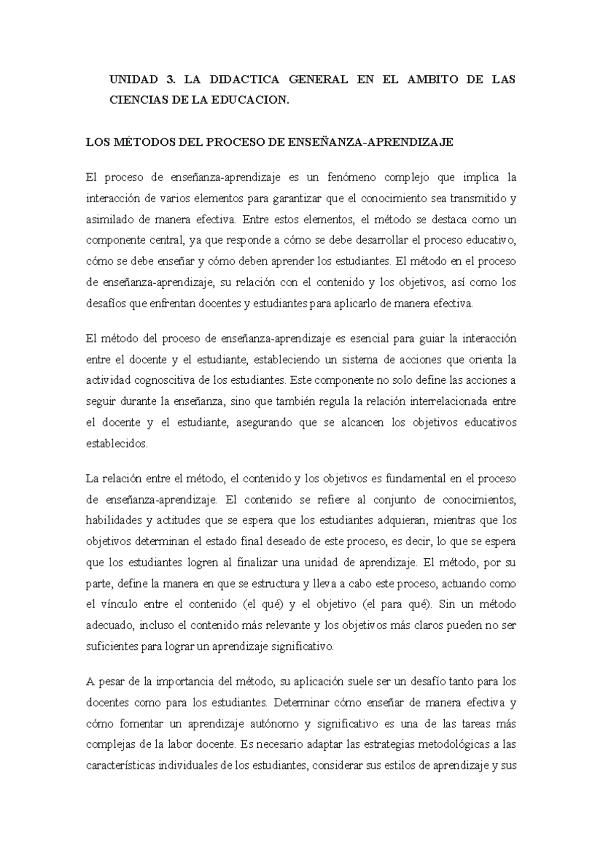 Unidad 3 glosario - fonetica - UNIDAD 3. LA DIDACTICA GENERAL EN EL ...