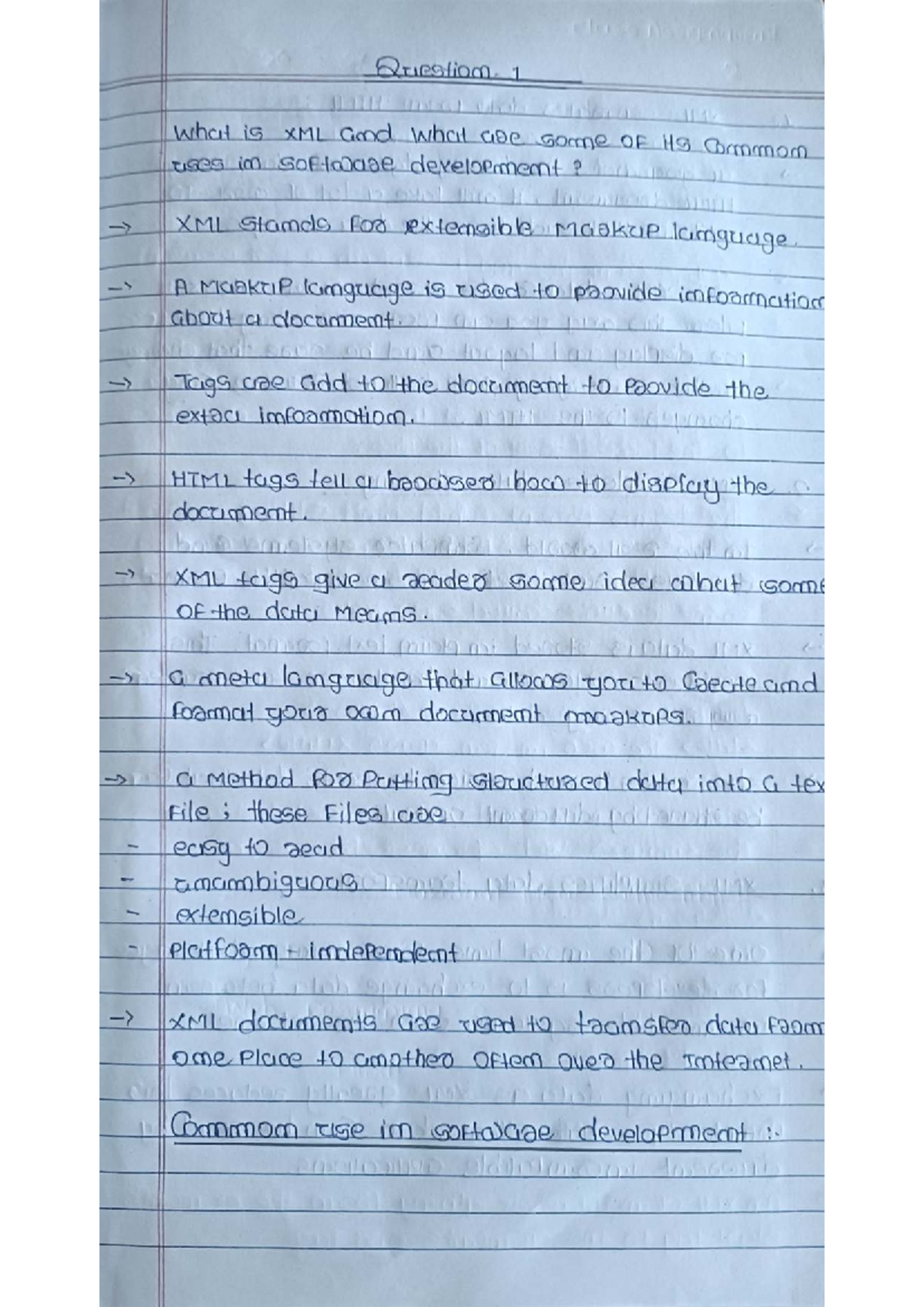 WEB-2 Class Assignment: Understanding XML and JSON in Software ...